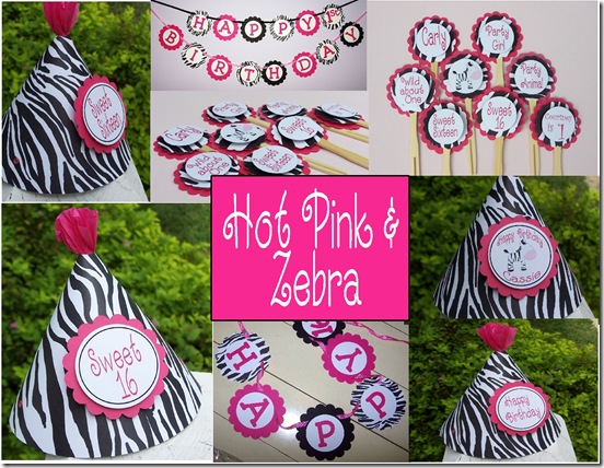 Party Pops: Zebra and Hot Pink Party!!